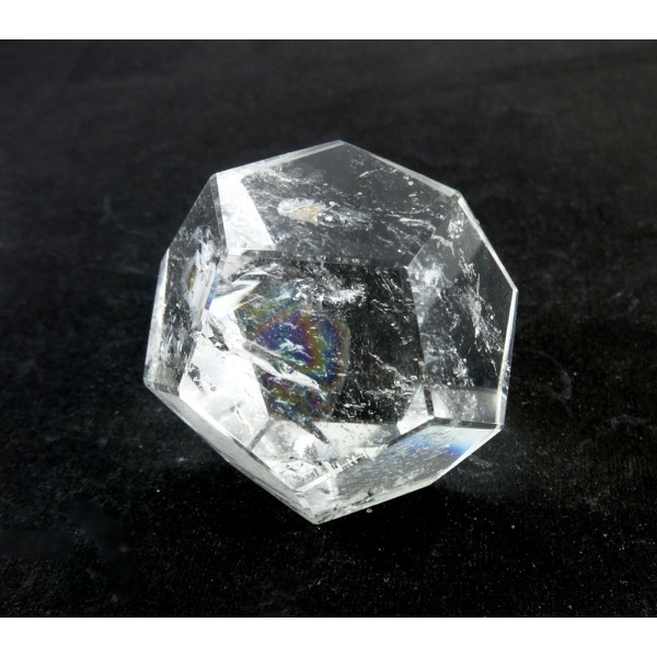 CLEAR QUARTZ CARVED DODECAHEDRON - Earthly Gems Crystals & Minerals ...